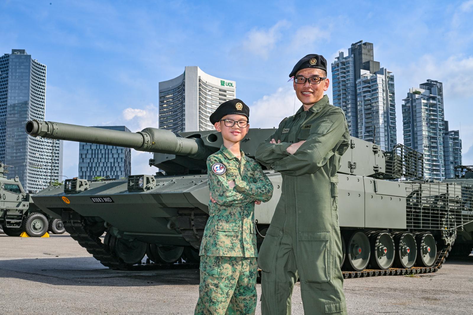 First air-land-sea display at NDP 2025 Mobile Column